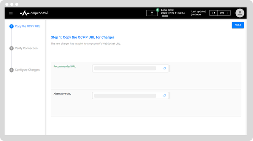 OCPP Server for electric fleet charging and charger monitoring
